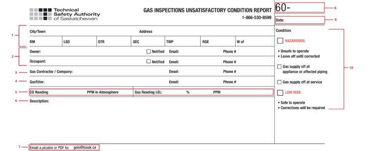 Red Tag Program - Technical Safety Authority Saskatchewan (TSASK)