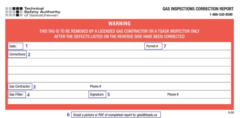 Red Tag Program - Technical Safety Authority Saskatchewan (TSASK)